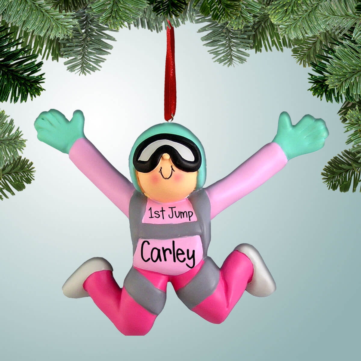 Personalized Skydiver - Female Christmas Ornament - 1st Jump - Tandem ...