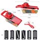 Vegetable Mandolin Julian Slicer Lychee 9 in 1 Food Chopper with 6 ...