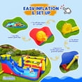 7 in1 Inflatable Slide Water Park with Deep Water Pool Basketball Hoop ...