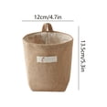 Cadancy Hanging Storage Basket Small Linen Cotton Wall Organizer for ...