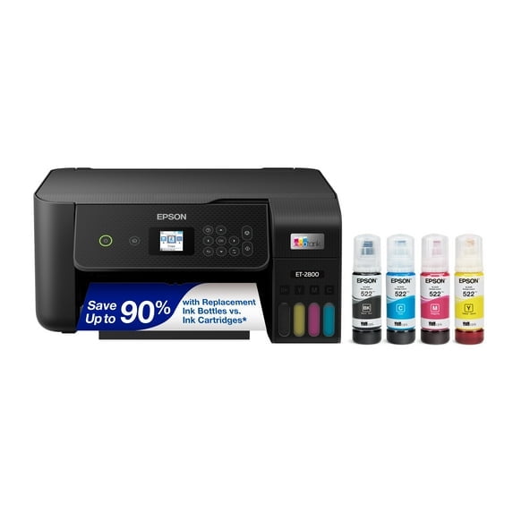Pre-Owned Epson EcoTank ET-2800 Wireless Color All-in-One Cartridge ...
