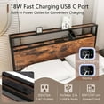 Costway Full Bed Frame with Storage Headboard Charging Station 18W USB ...