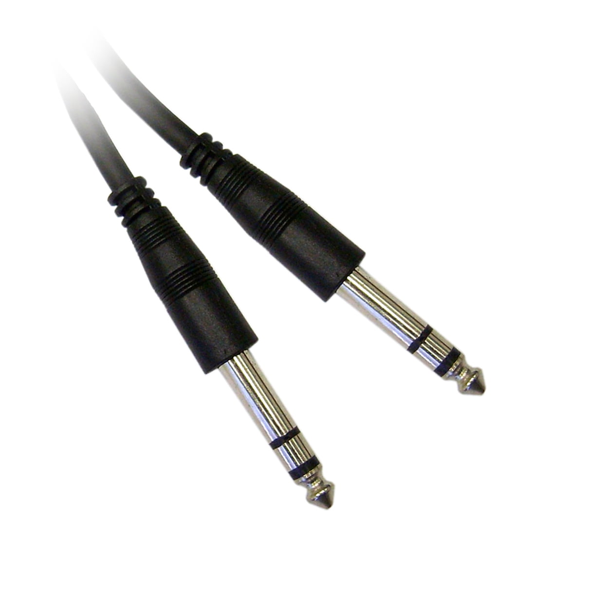 C&E 1/4 Inch Stereo Audio Patch Cable, 1/4 Male, 6 Feet - Walmart.com