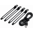 CRKMGS-20 Pcs Silicone Cable Ties 4.2 Inch and 7Inch, Reusable Cable ...