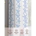 Blue Purple Starfish Sheer Curtains for Living Room Bedroom Summer ...