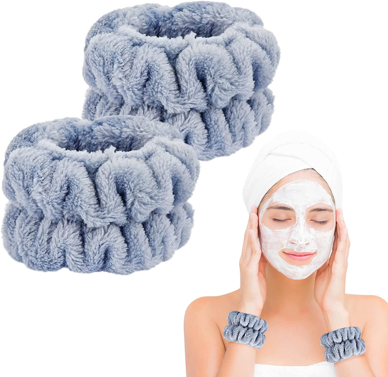 2 Pcs Wrist Towels for Washing Face-, Microfiber Wrist Bands for ...