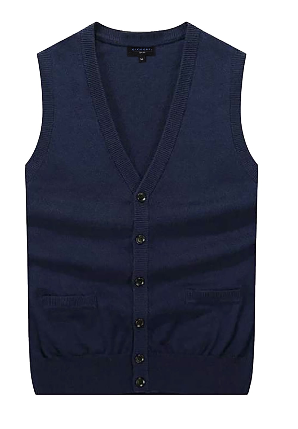 Gioberti Mens V-Neck Button Down Knitted Cardigan Vest - Walmart.com