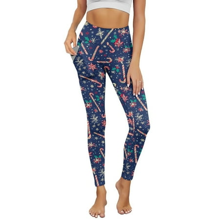 UPC 677892251966 - Renewold Candy Cane Snowflake Blue Womens Leggings ...