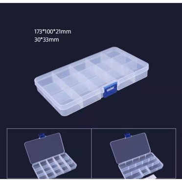 Leke Plastic Organizer Container Box 24 Compartments Jewelry Storage ...