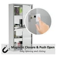 12x24" Lockable Medicine Cabinet, Stainless Steel Wall Mount Medical ...