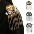 Agiufgs Epaulet Brooch Velvet Metal Acrylic, Sparkling Crystal Design ...