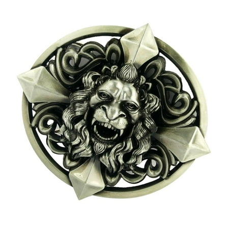 Western Alloy Gothic Belt Buckle 3D Lion Head Metal Cowboy Classic ...