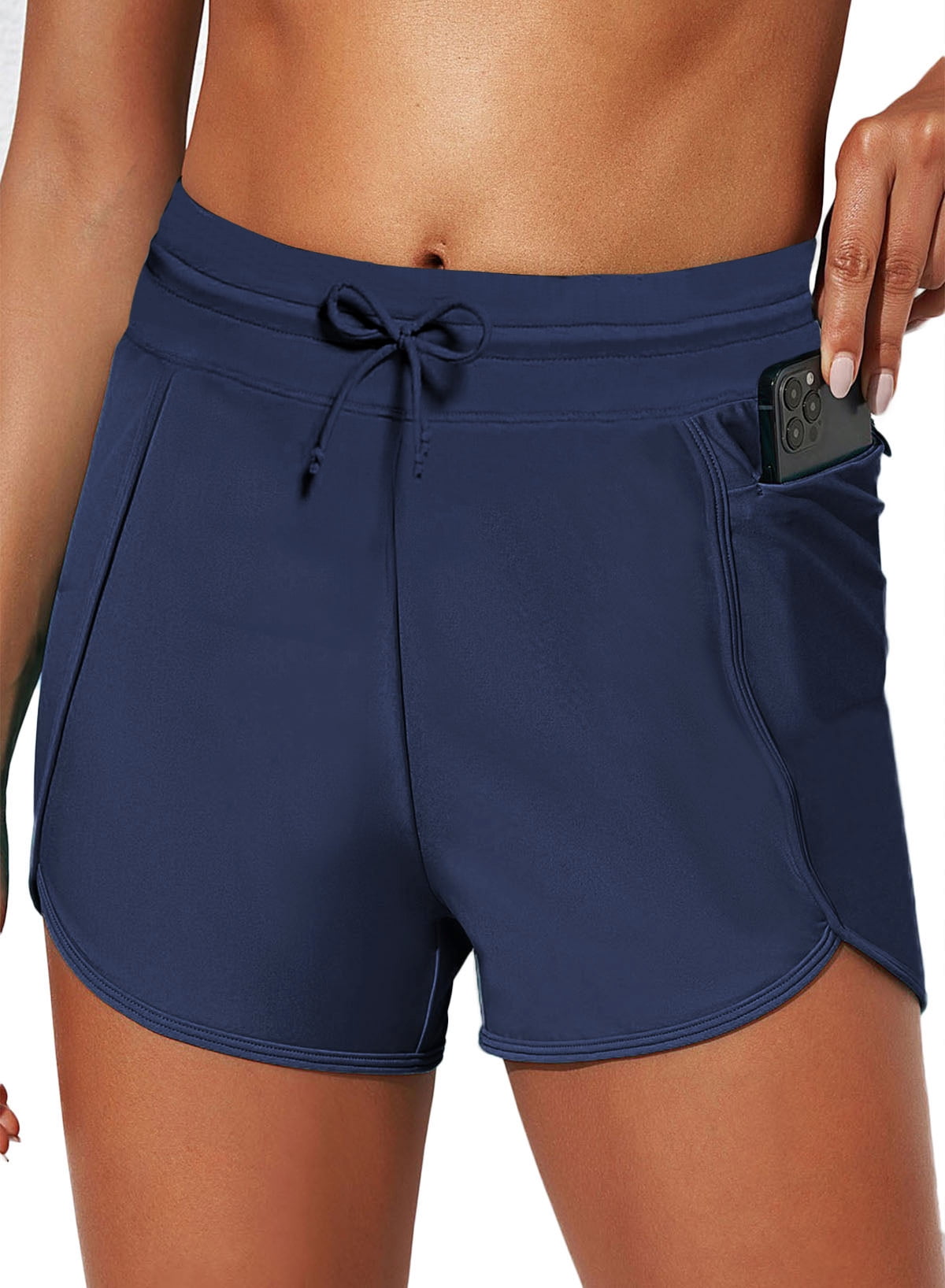 Eytino Womens High Waisted Swim Shorts Quick Dry Upf 50 Swim Board