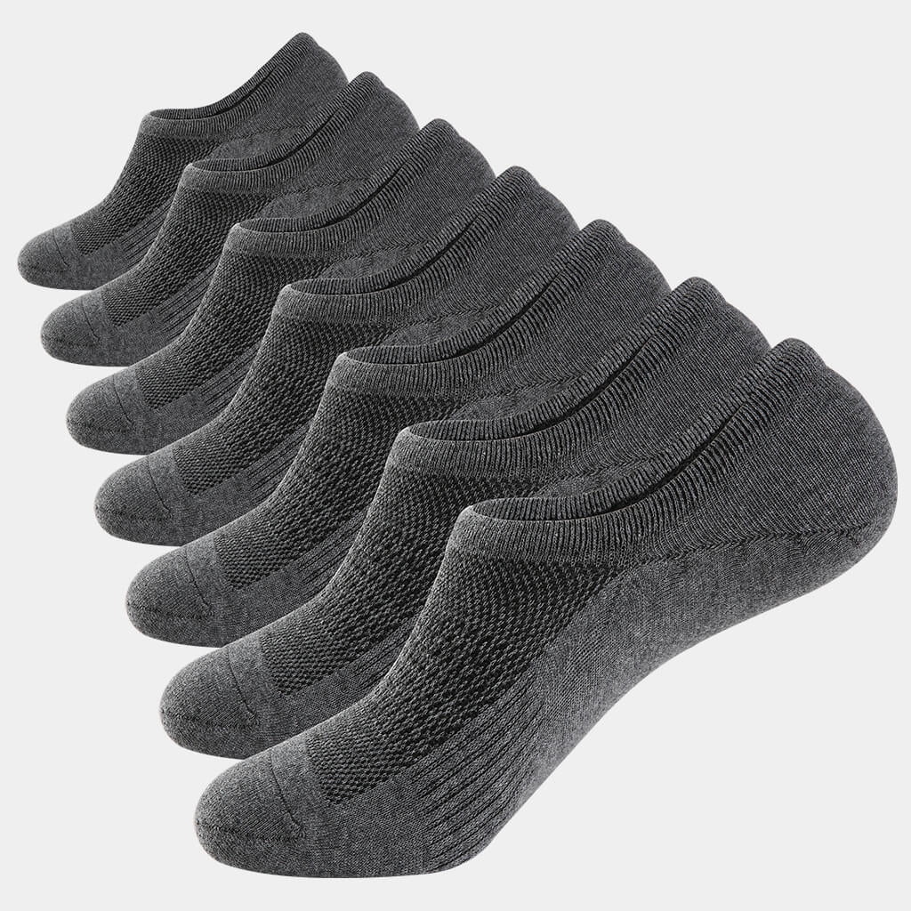 WANDER No Show Socks Mens 7 Pairs Cotton Thin Non Slip Low Cut Mens ...