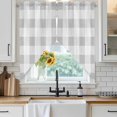 Buffalo Grey Plaid Swag Curtain Valance for Windows, Spring Simple ...