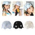 Giaone Crochet Hat Western Handwoven Vintage Hat Knitted Hollow Flower ...