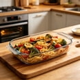Tempered Clear Glass Baking Dish Oven Microwave Dishwasher Safe 2.85QT ...