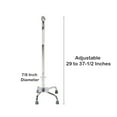 McKesson Chrome Steel Large Base Quad Cane, Adjustable Height 29" to 37 ...