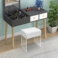 16.53x11.41x17.71 in Modern Minimalist White Clear Modern ...