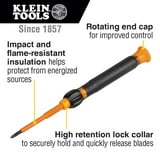 Klein Tools 32584INSR 8-in-1 Insulated Precision Screwdriver Set with Case - Walmart.com