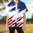 Angala Kids Tees Short Sleeve Lapel Neck Graphic Print Buttons Summer ...