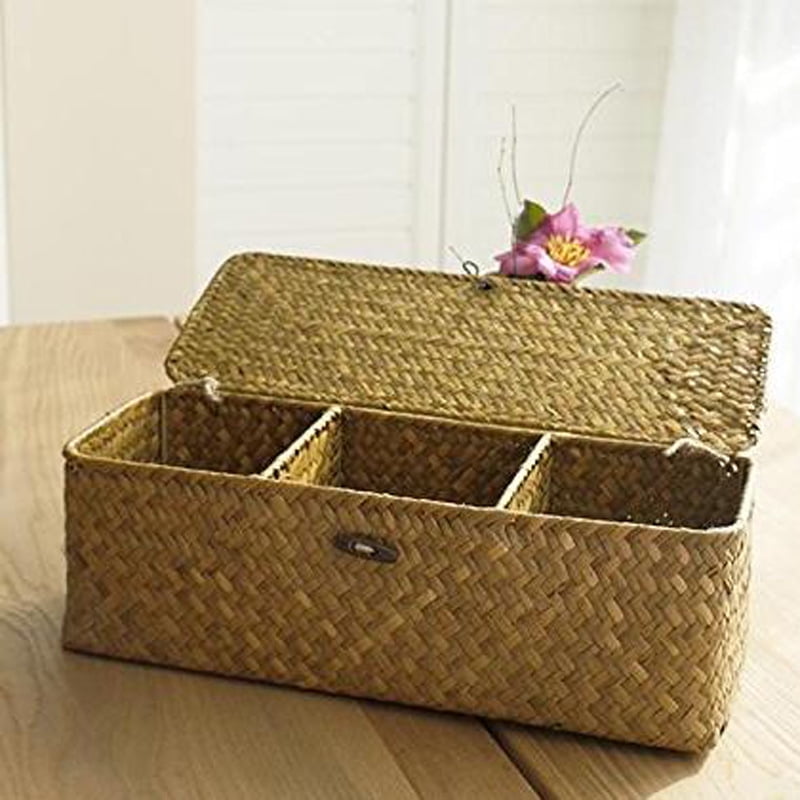 Click here for Unbranded Handwoven Khaki Storage Organizer With F... prices