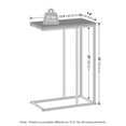 Furinno C-Shaped Side Table, End Table for Couch, Sofa & Bed with Metal ...