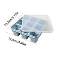 WEGFTDUOP Foldable Silicone Ice Block Tray With Lid 9 Lattice ...