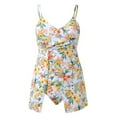Fandaniv Swimsuits For Women Modest Tummy Control Swimdress 2024 Tie