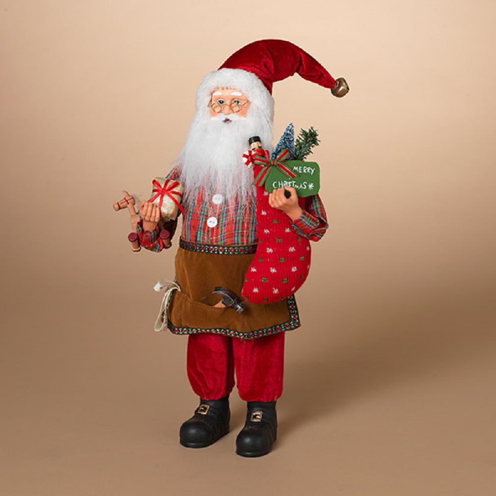 Holiday Christmas Polyester Santa Claus Figurine 18 Inch New - Walmart ...