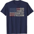 God Family Country Freedom - 4th July USA Flag Christian T-Shirt ...