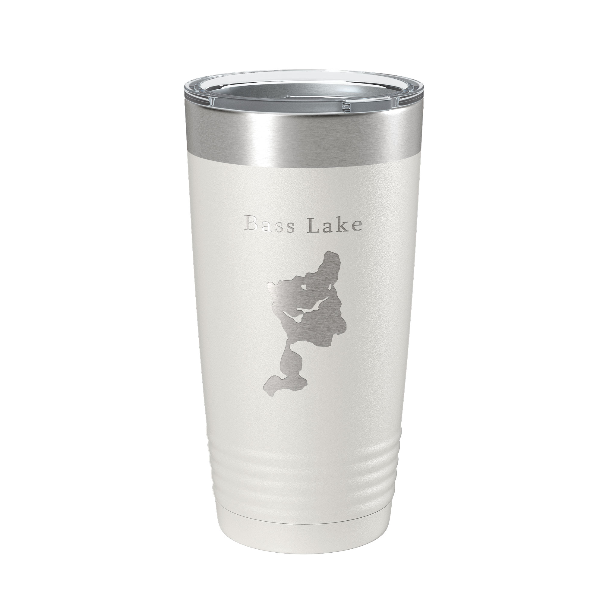 Bass Lake Map Tumbler Travel Mug Insulated Laser Engraved Coffee Cup ...