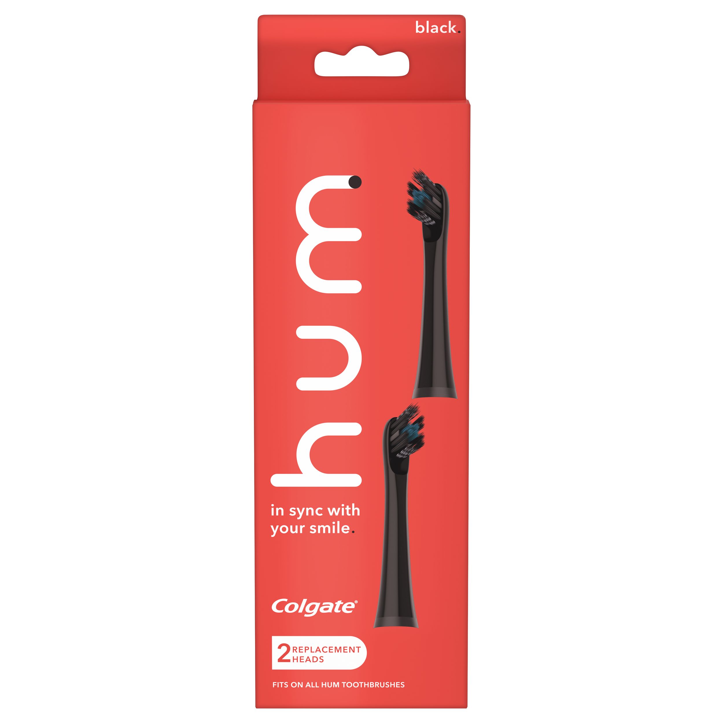 hum by Colgate Replacement Toothbrush Heads, Black, 2 Count - Walmart.com