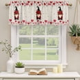 2 Pack Valances for Window, Red Gnomes Valentine's Day Short Curtains ...