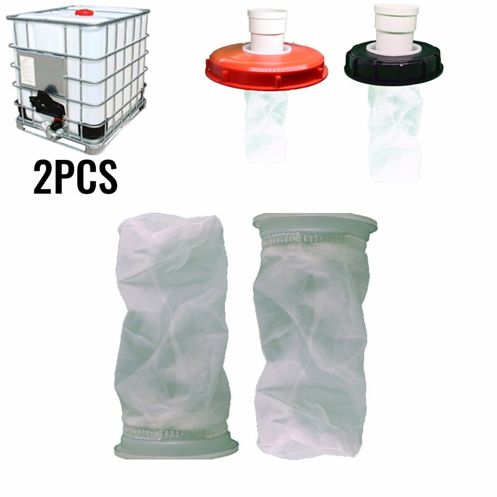 2pc IBC Nylon Strainer Filter Fit Venting Ton Barrel Plastic Cover Tote ...