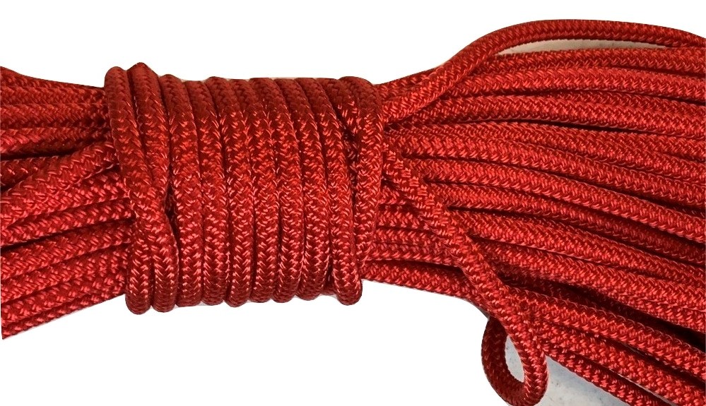 1/4" Double Braid Polyester, red, 150 ft - Walmart.com