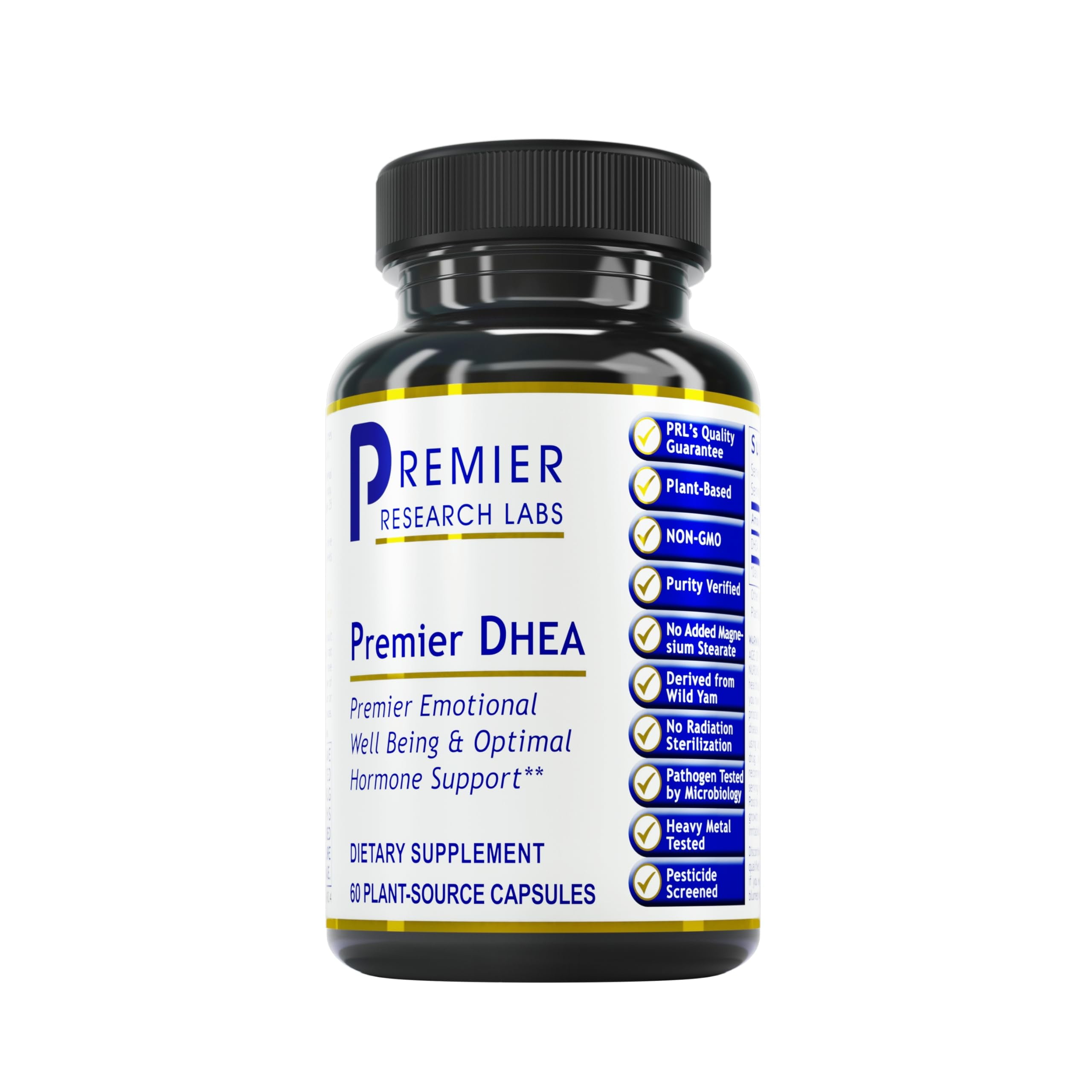 Suplemento de DHEA Premier Research Labs Premier 25 mg 60 cápsulas ...