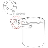 Diamond Plate Stainless Steel Motorcycle Cup Holder with Dual Clamp ...