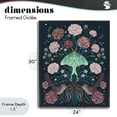 Stupell Industries January Carnations & Moth Black Framed Giclee Art ...