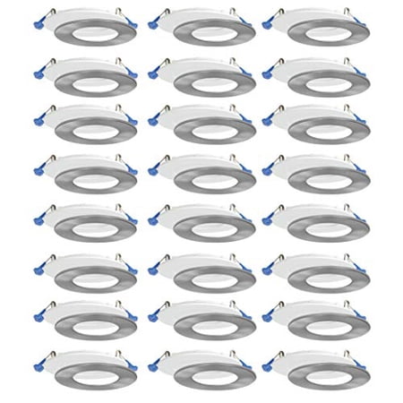 Nadair, 4’’ LED Recessed Ultra Slim Lights, 24-pack, IC rated, Dimmable ...