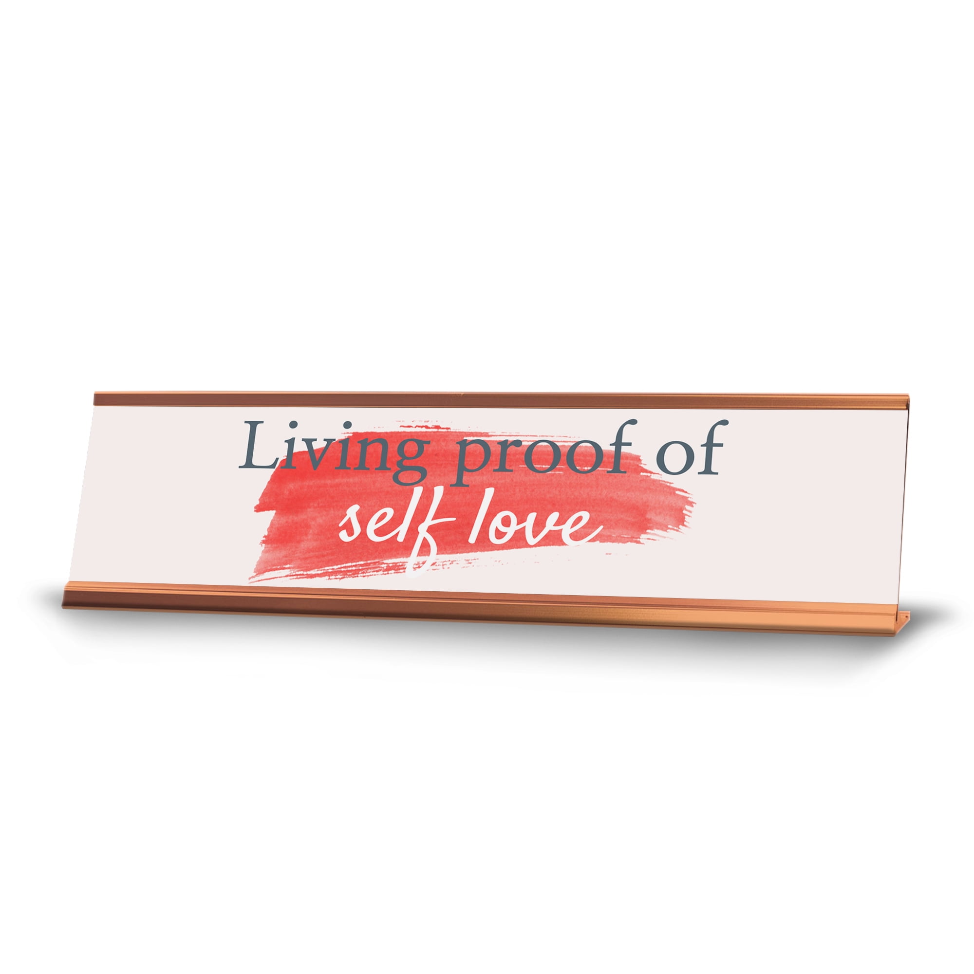 Signs ByLITA Living Proof of Self Love, Gold Frame, Desk Sign (2x8 ...