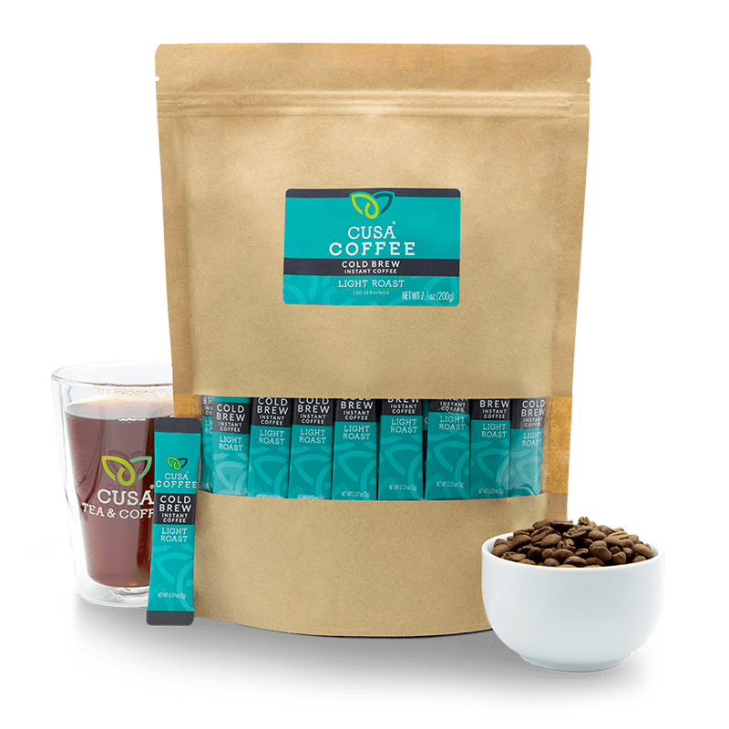 Cusa Tea & Coffee | Premium Instant Light Roast | Rainforest Alliance ...