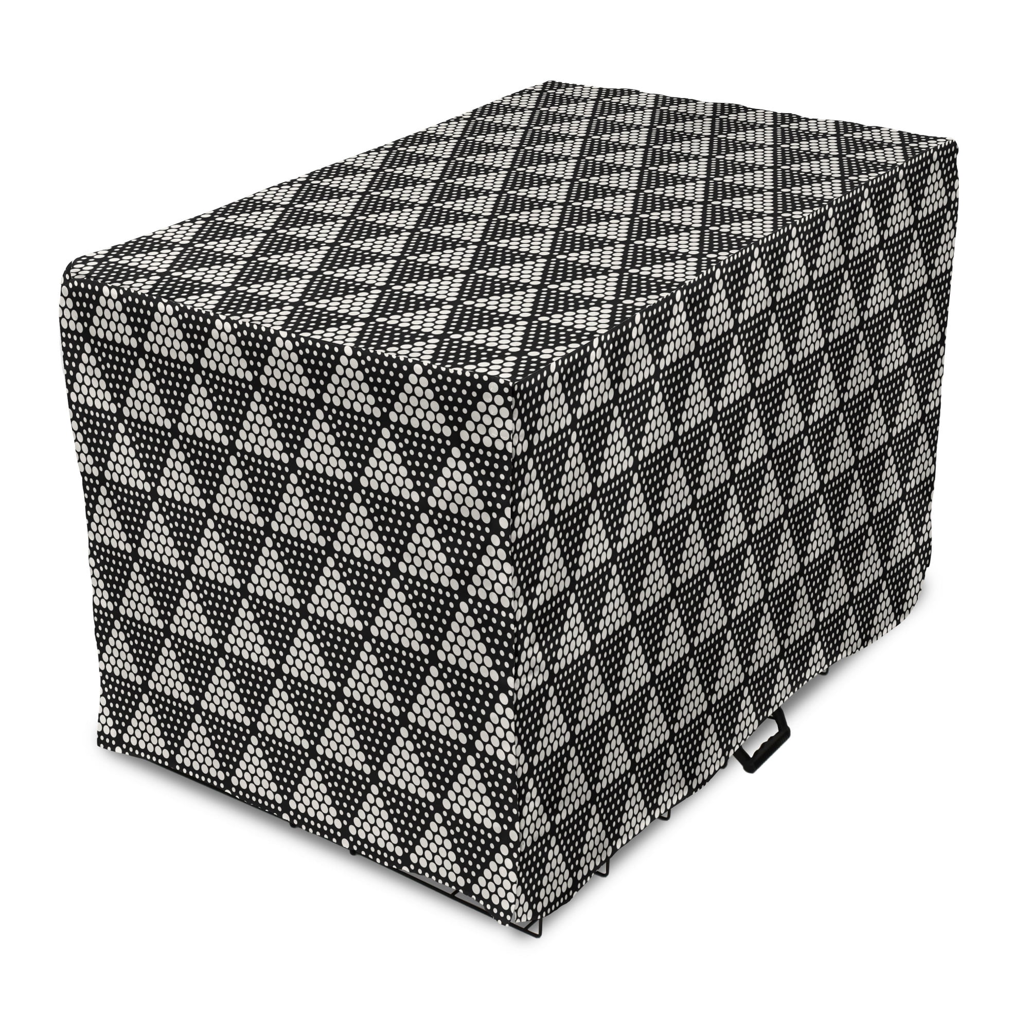 Geometric Dog Crate Cover, Modernistic Repeating Triangular Pattern ...