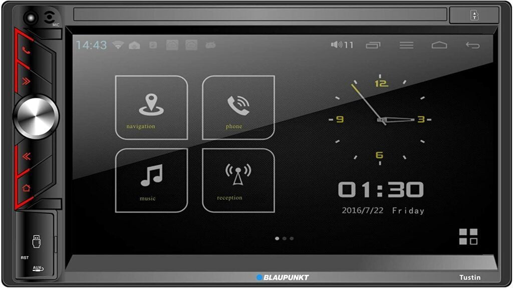 Blaupunkt Tustin 2-Din 6.9' Touchscreen Car Receiver w/ Bluetooth AM/FM/USB /SD Bundle - Walmart.com