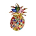 Creative Pineapple Design Brooch With Dazzling Multicolor Crystals For ...