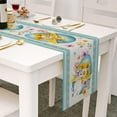 Easter Egg Bunny Table Runner Kitchen Table Decoration Table Cloth Pad ...
