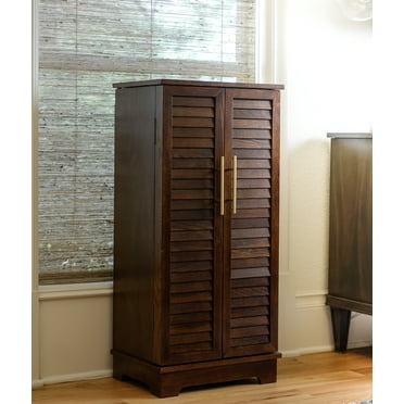 Hives and Honey Hillary Wood Brown Jewelry Armoire - Rich Walnut ...
