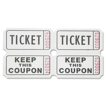 400 Raffle Tickets Flat Double Stub 50/50 Keep This Coupon Carnival ...