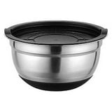 Pebbuoy Mixing Bowl with Lid Set Large Capacity Non-Slip Bottom ...
