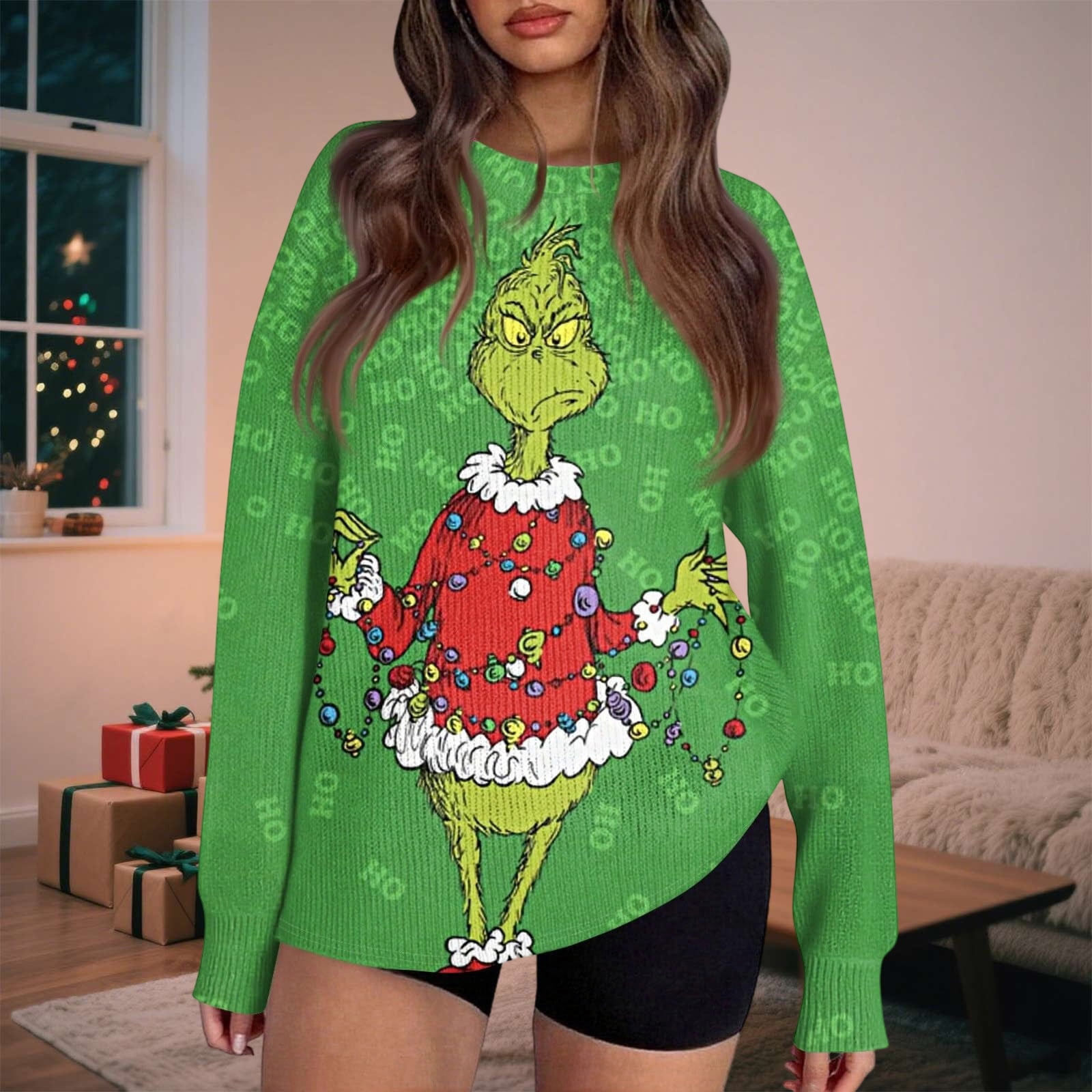 Click here for Toome Grinch Costume Ugly Christmas Sweater For Wo... prices
